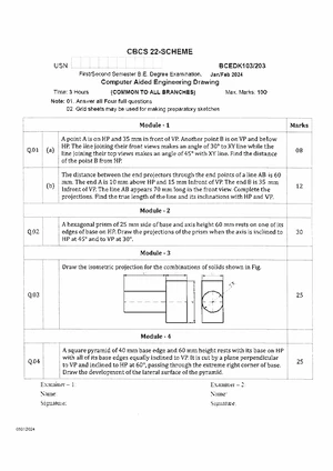 CAED - caed MANUAL - BANGALORE INSTITUTE OF TECHNOLOGY DEPARTMENT OF MECHANICAL ENGINEERING ...