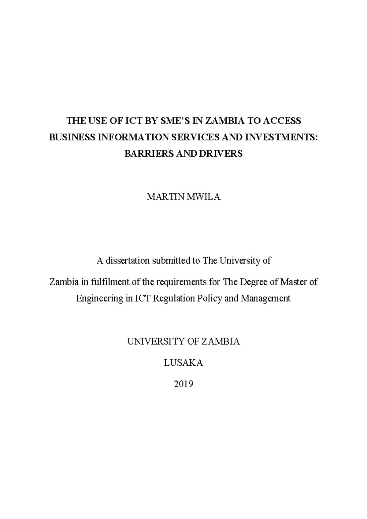 Main Document - How to write an assignment - THE USE OF ICT BY SME’S IN ...