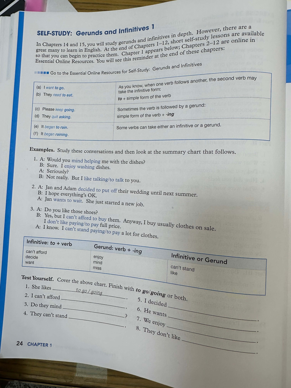 P24 - Gerunds and Infinitives: Essential Grammar Practice - Studocu