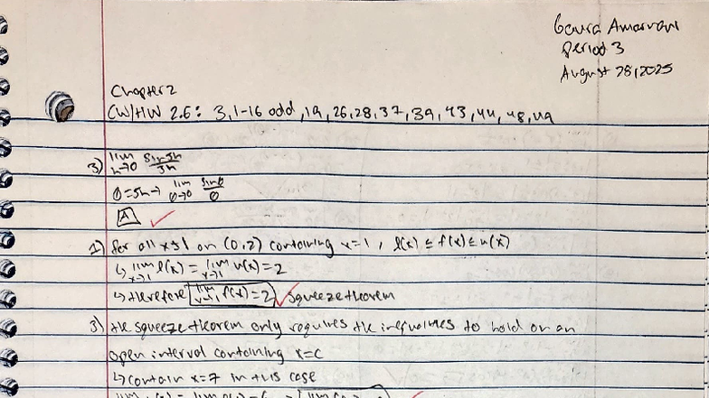 MATH 101: Chapter 2.6 Homework Solutions - Aug 28, 2025 - Studocu