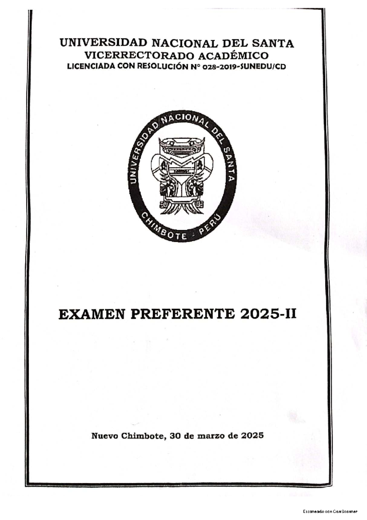 Preferente 2025-II - EXAMEN DE APTITUD VERBAL Y MATEMÁTICA - Studocu