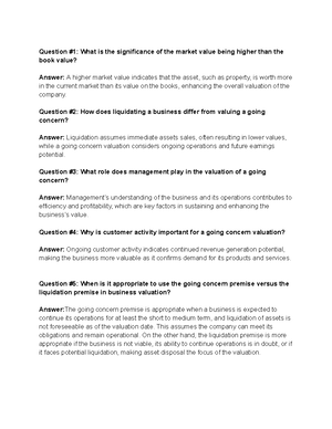 Untitled document - valuation method question and answer - A I NOT 6 ...