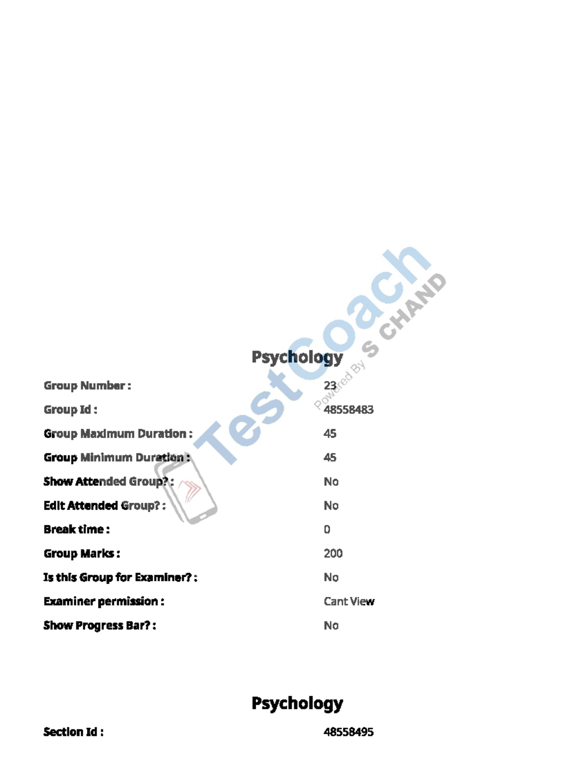 CUET - UG Psychology MCQ Questions for 27-05-2023 Exam - Studocu