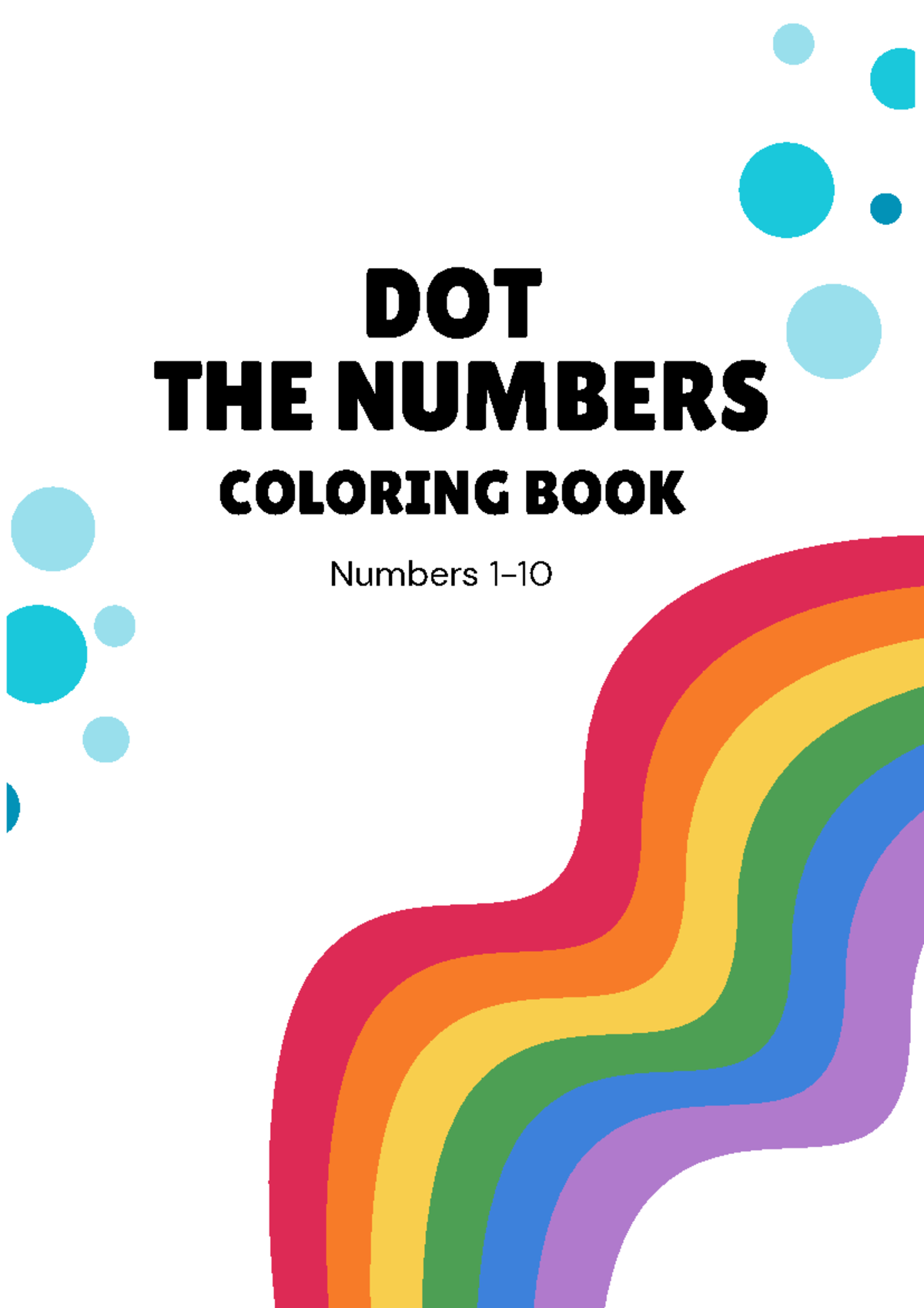 Colorful Cute Dot the Number Coloring Book for Kids Worksheet - DOT THE ...