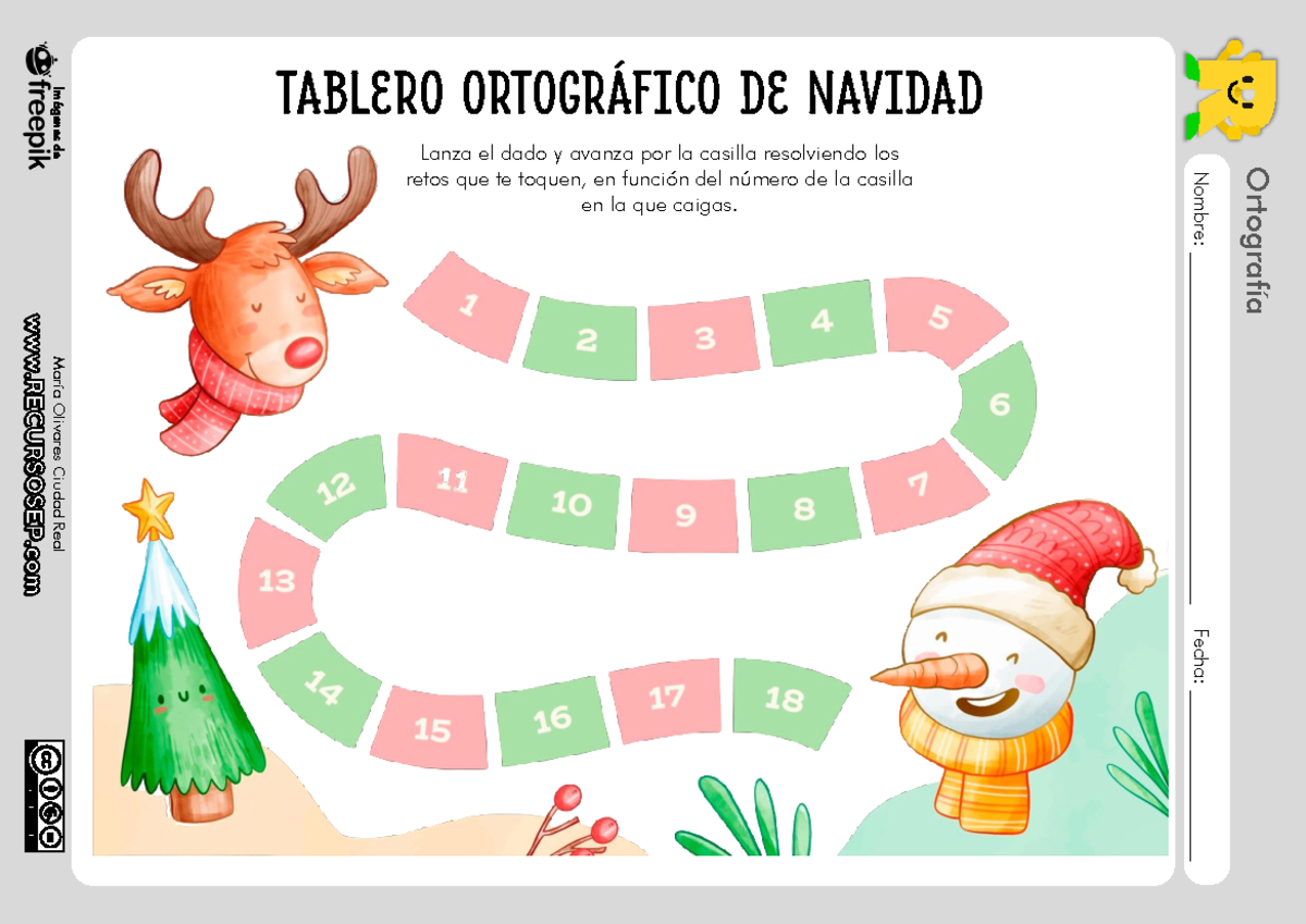 Tablero-ortografico-navidad - Nombre ...