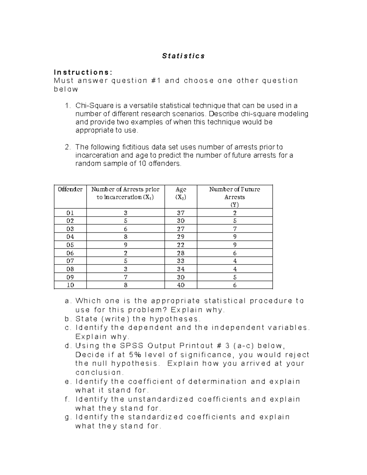 Statistics Exam Assignment: Modeling Techniques and Data Analysis - Studocu