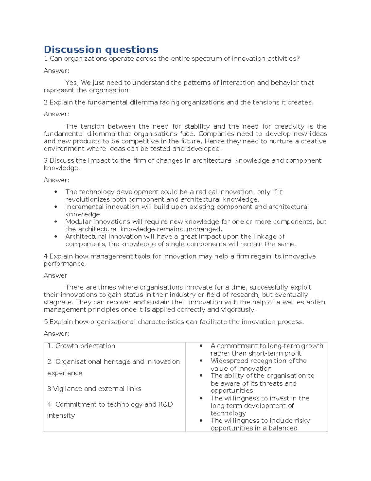 Session 4 - Innovation Management Assignment Insights - Studocu