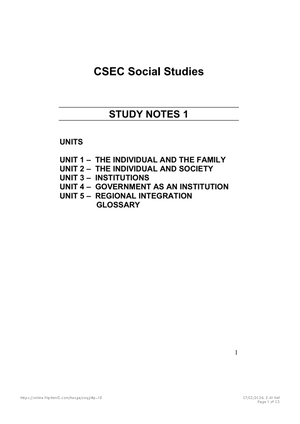 CSEC Social Studies Study Notes - UNIT 6 HUMAN RESOURCES Specific ...