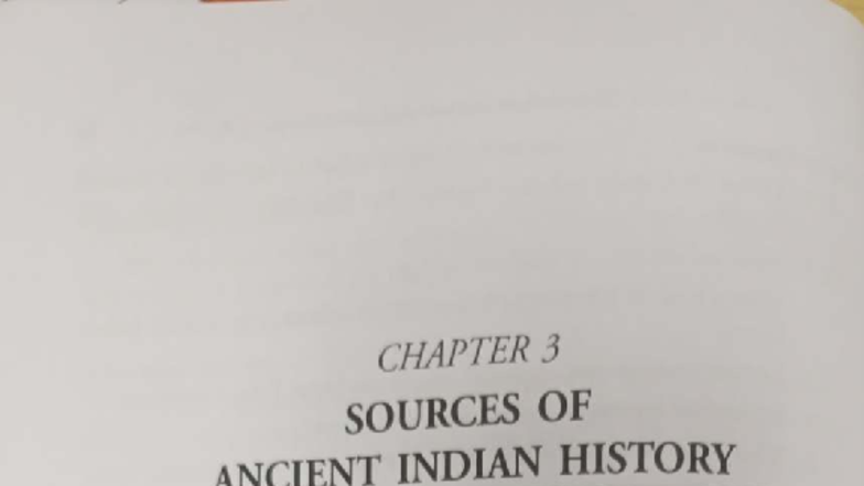 CHAPTER 3: SOURCES OF ANCIENT INDIAN HISTORY (HIST 101) - Studocu