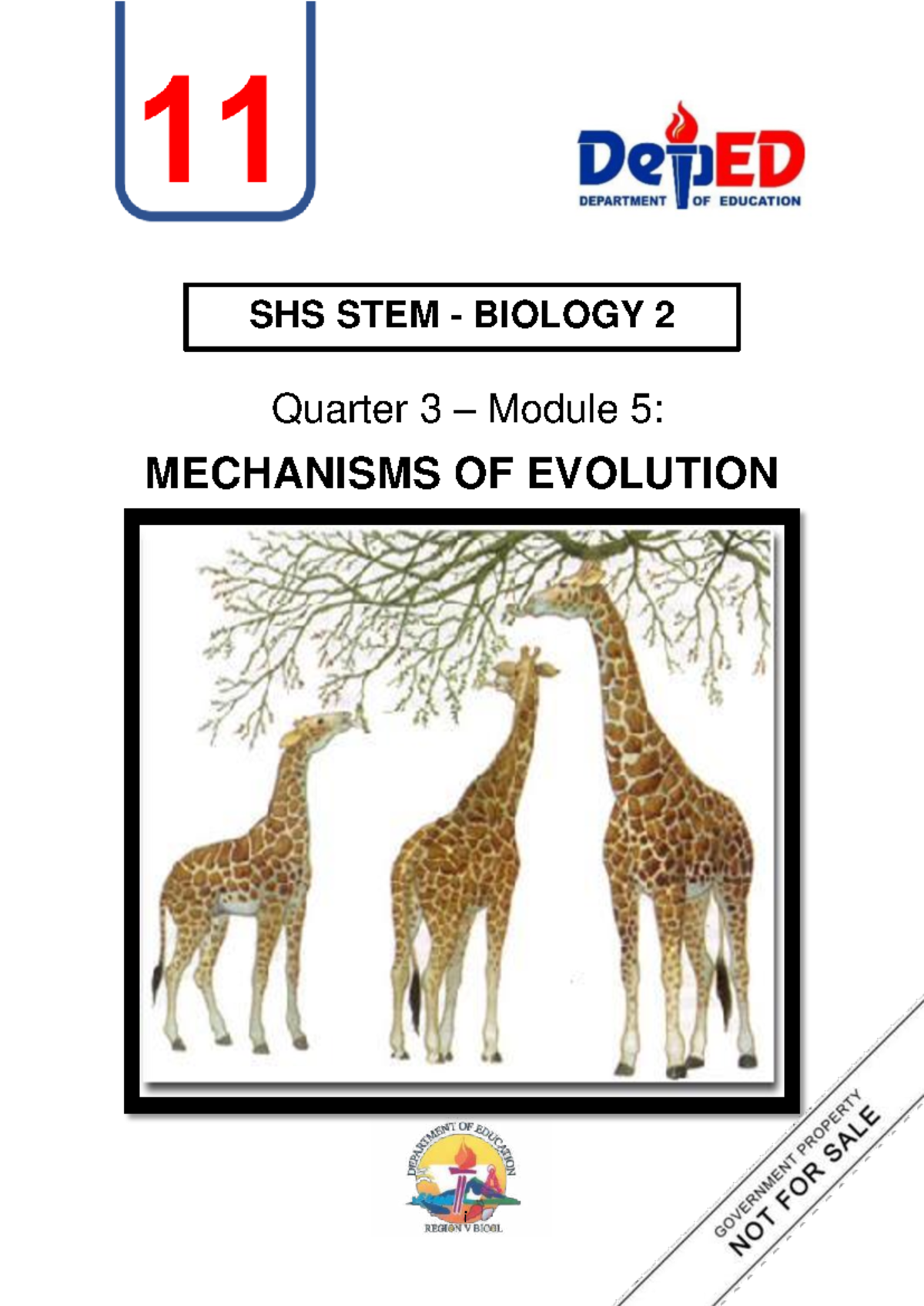 SHS STEM BIOLOGY 2 Q3 Module 5: Mechanisms of Evolution - Studocu
