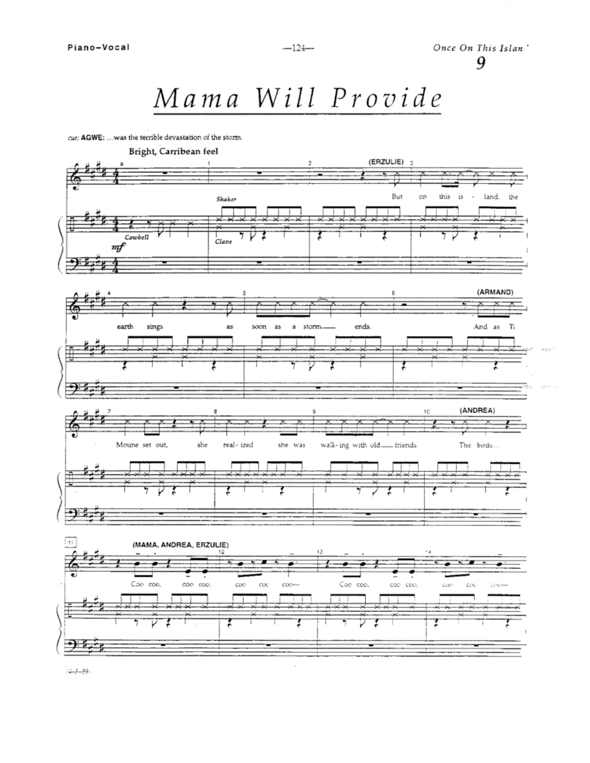 124 AGWE: Mama Will Provide Sheet Music Analysis - Studocu