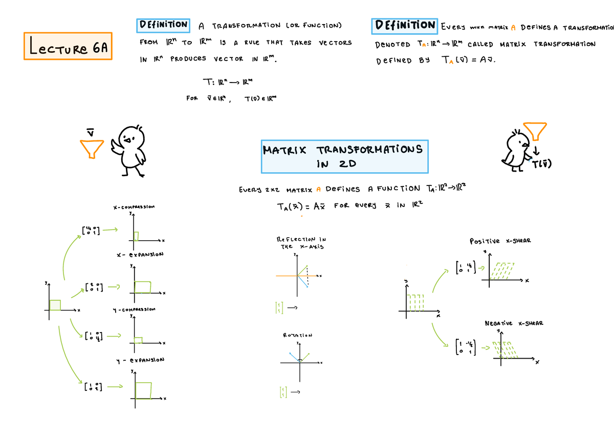 Lecture 6b - Transformations and Matrix Definitions in IR² - Studocu
