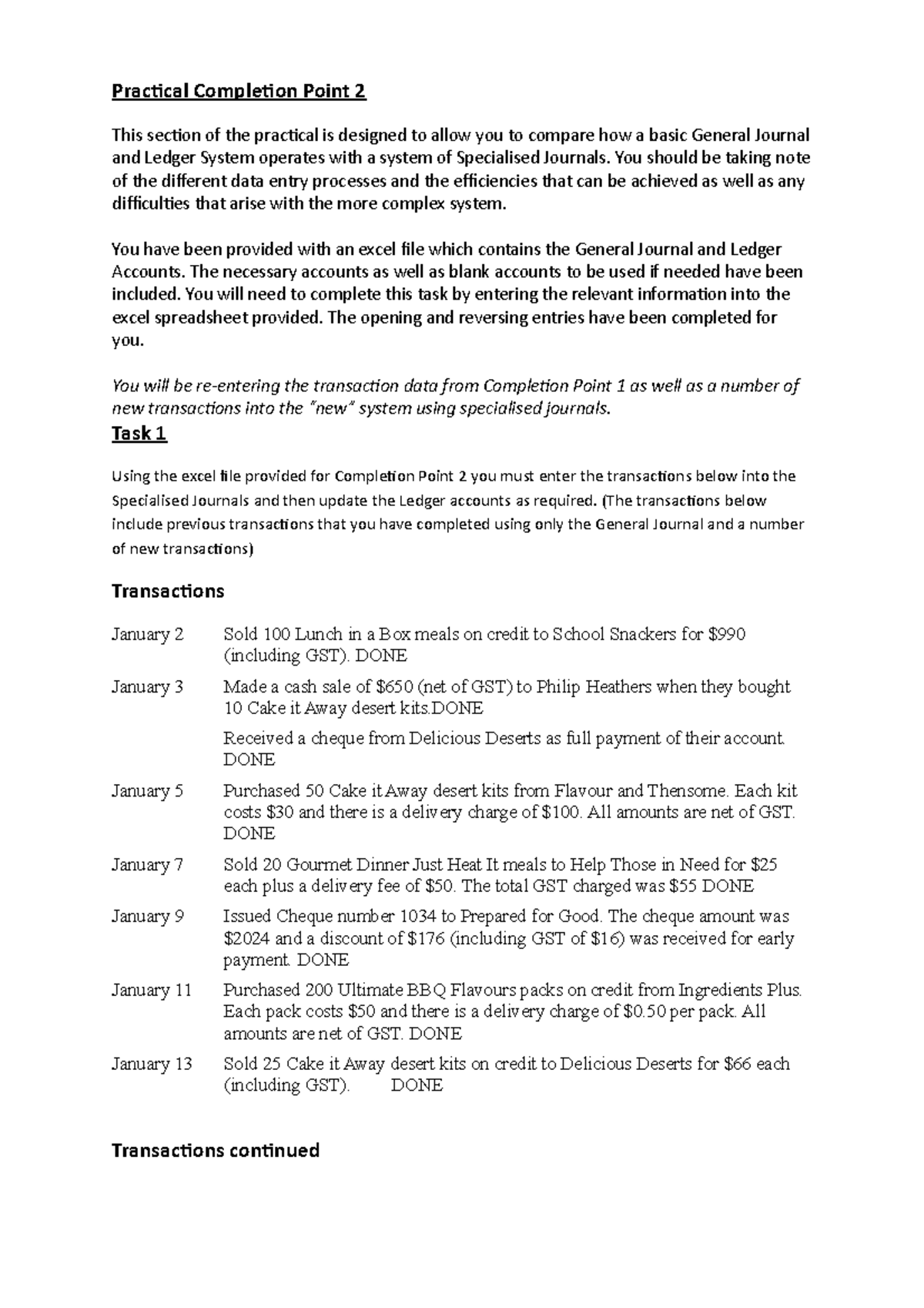 Practical Completion Point 2 - SP 1 2021 - Practical Completion Point 2 ...