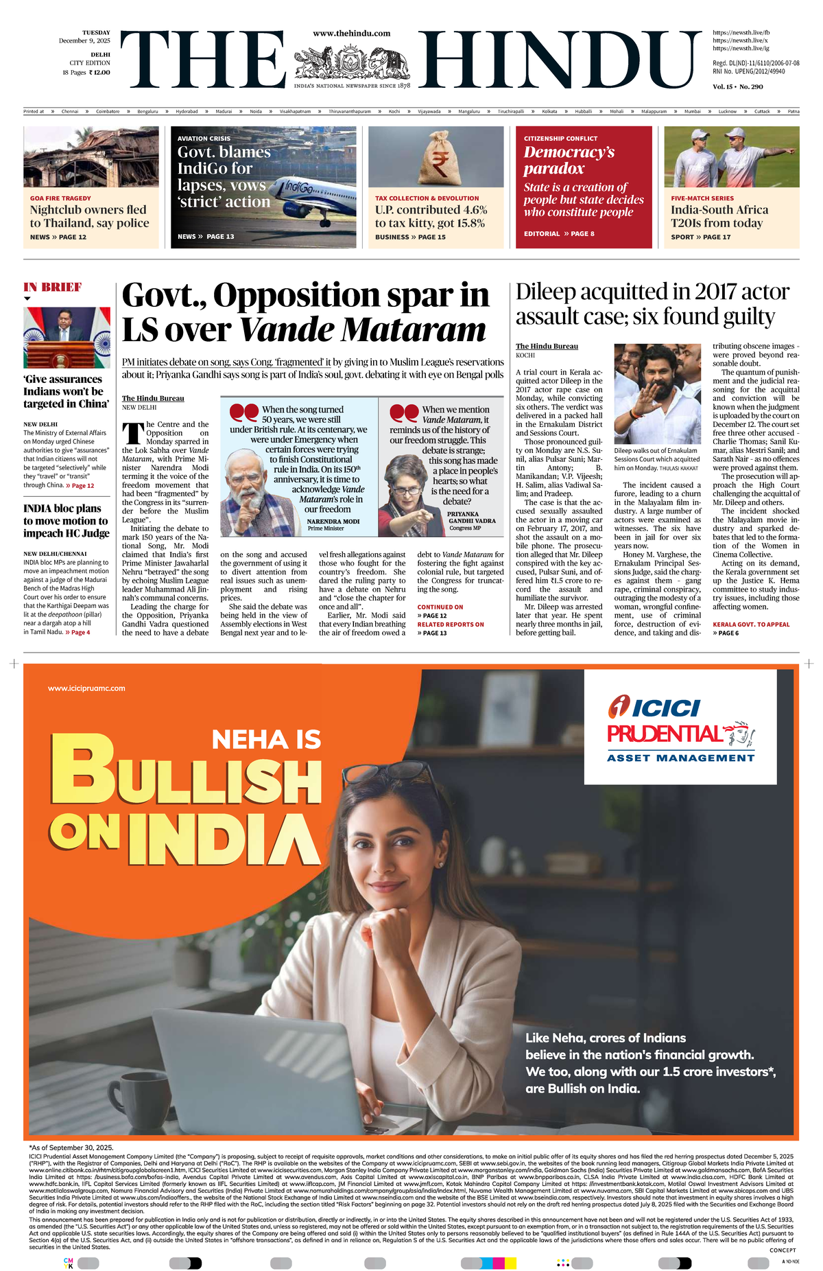 Hindu Delhi News Summary - December 9, 2025: Key Events and Updates ...