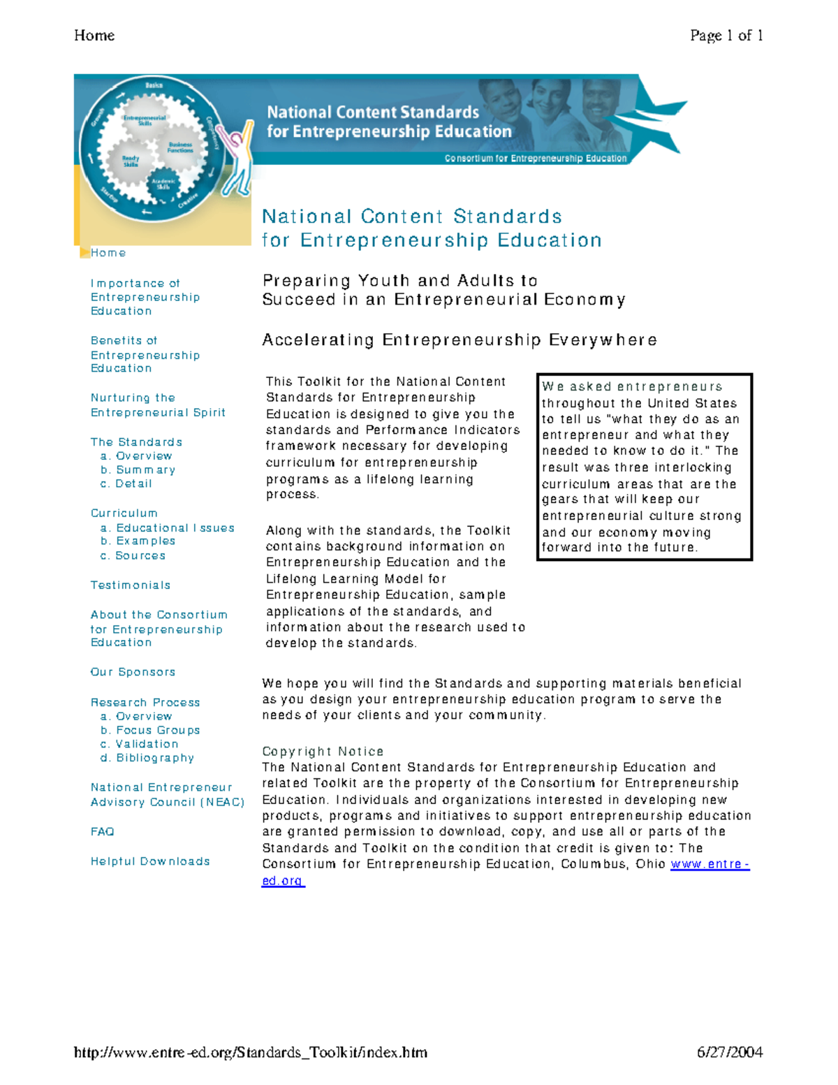 Entrep Standard - Home Importance of Entrepreneurship Education ...
