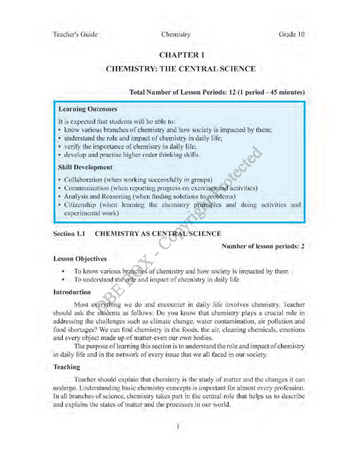 Grade 10 Chemistry Guide: Chapter 1 - Chemistry as the Central Science ...