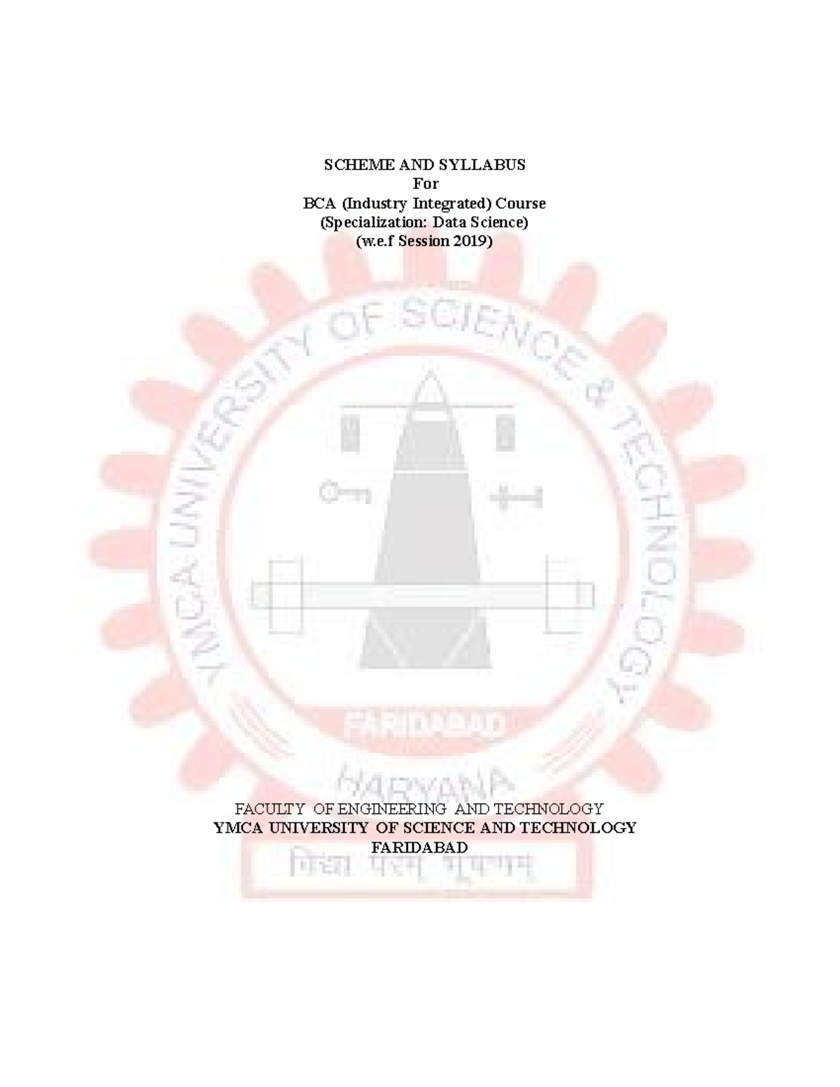 BCA (2019-20) Data Science Scheme & Syllabus Overview - Studocu