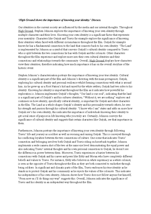 High ground notes - Analysis note taking - High Ground Stephen Johnson ...