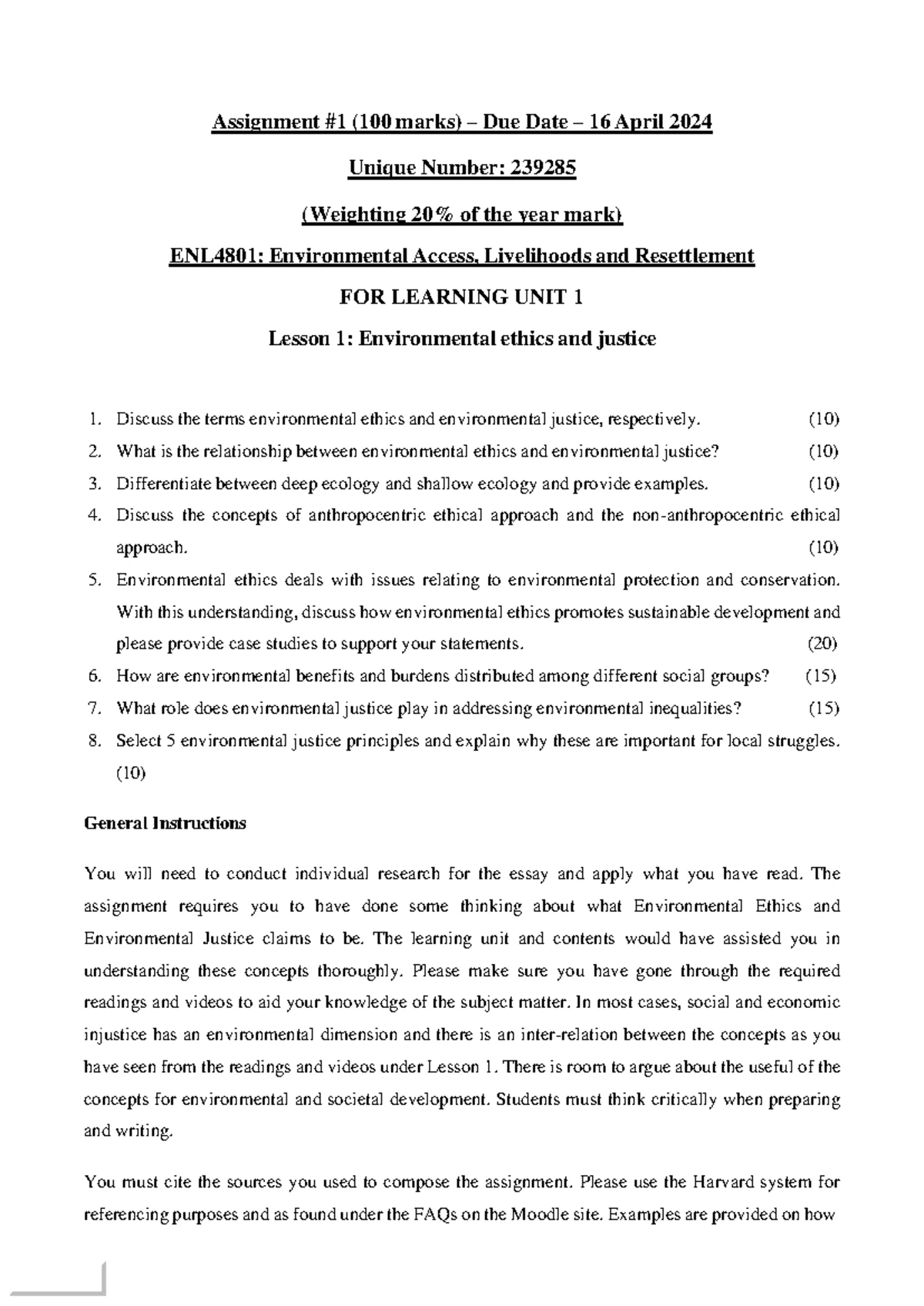 HES4811 Assignment 1 - 2022 - ACTIVITIES ASSIGNMENT 01 (Due date : 31 ...