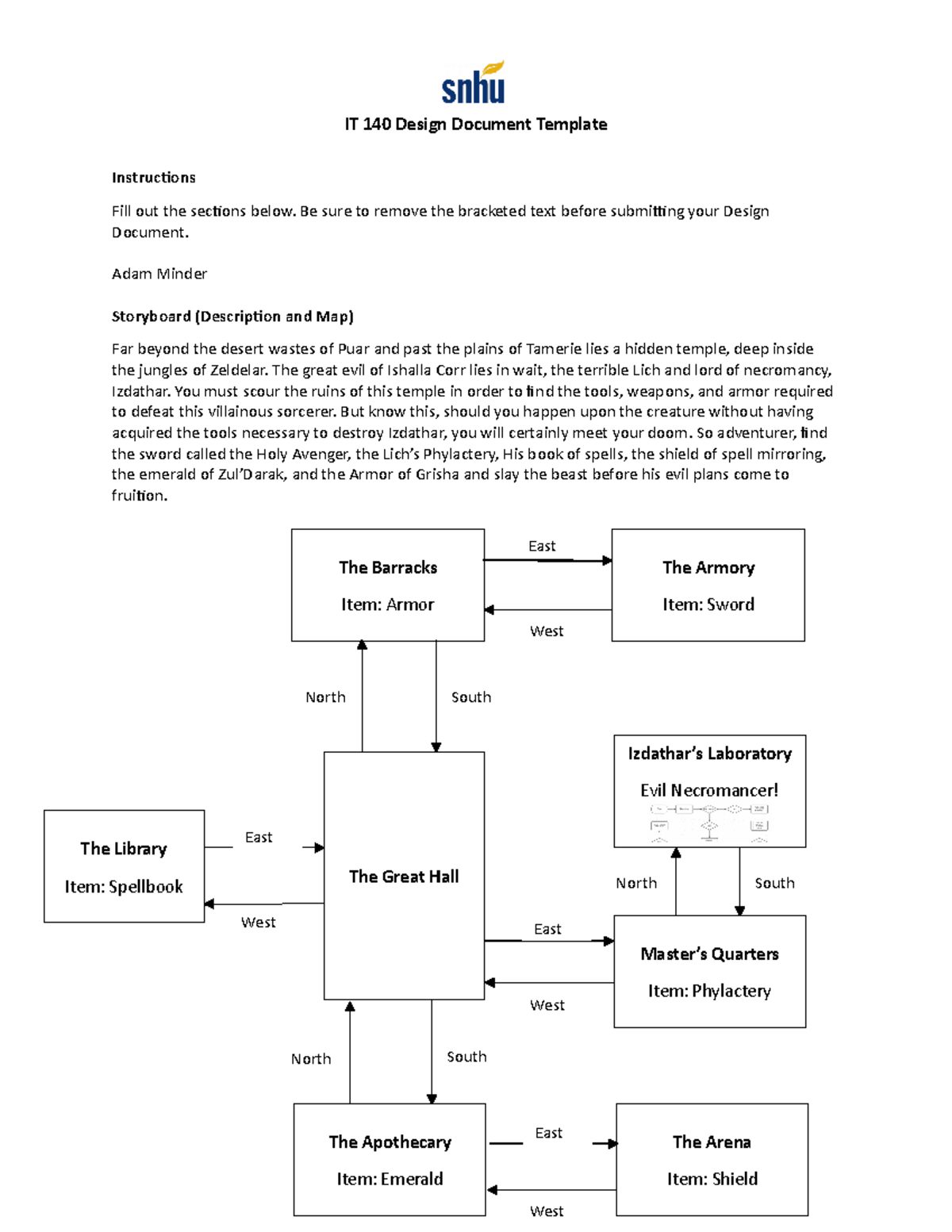 IT 140 5-3 Project Adam Minder - IT 140 Design Document Template ...