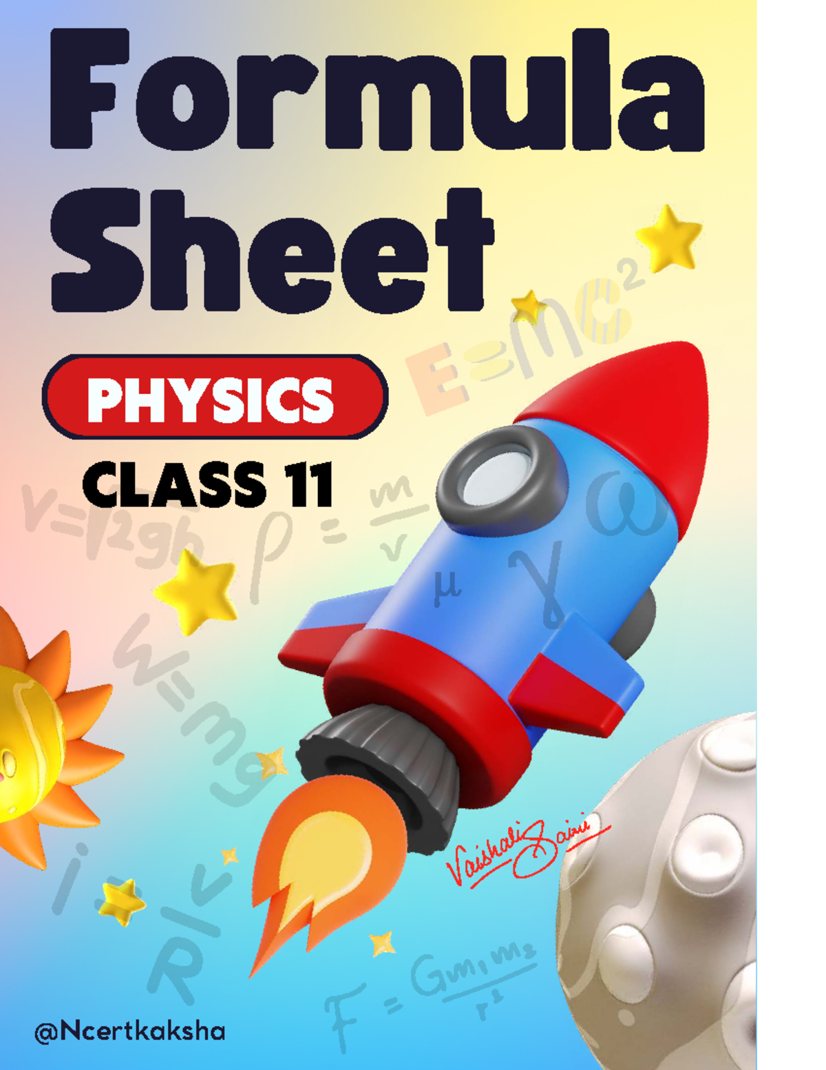 Physics Class 11: Comprehensive Formula Sheet and Theory Notes - Studocu