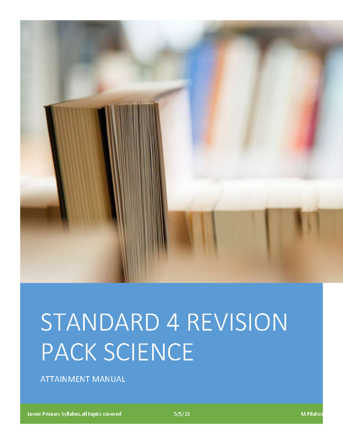 Standard 4 Revision Pack: Environmental Science Overview - Studocu