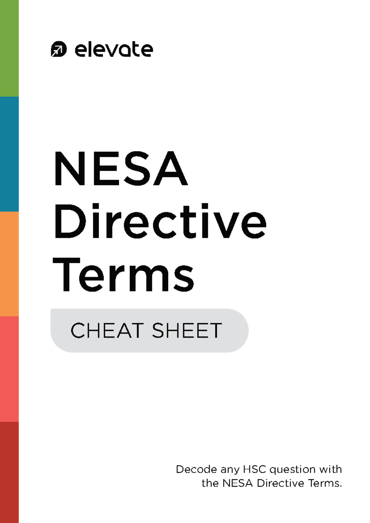 NESA Directive Terms Cheat Sheet: Mastering HSC Exam Questions - Studocu