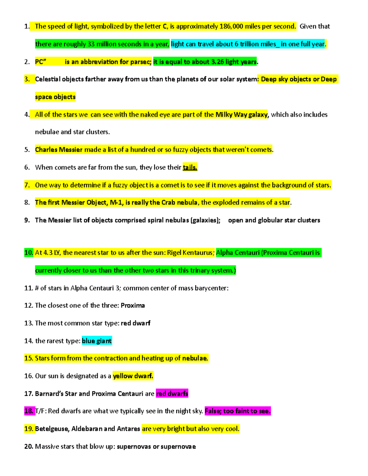 AST1002 Chapter 11 - Astronomy Notes on Stellar and Nebula ...