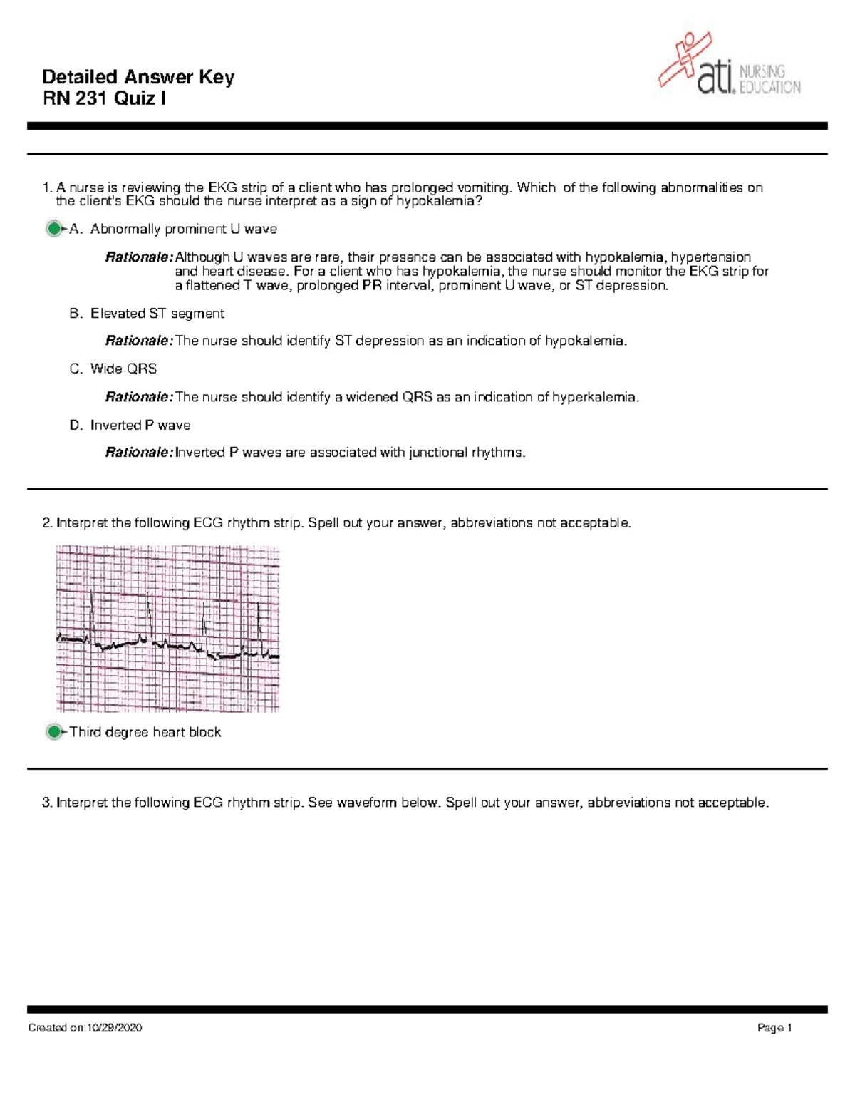 Med Surg Neurosensory - Medsurg NeuroSensory A nurse is collecting data ...