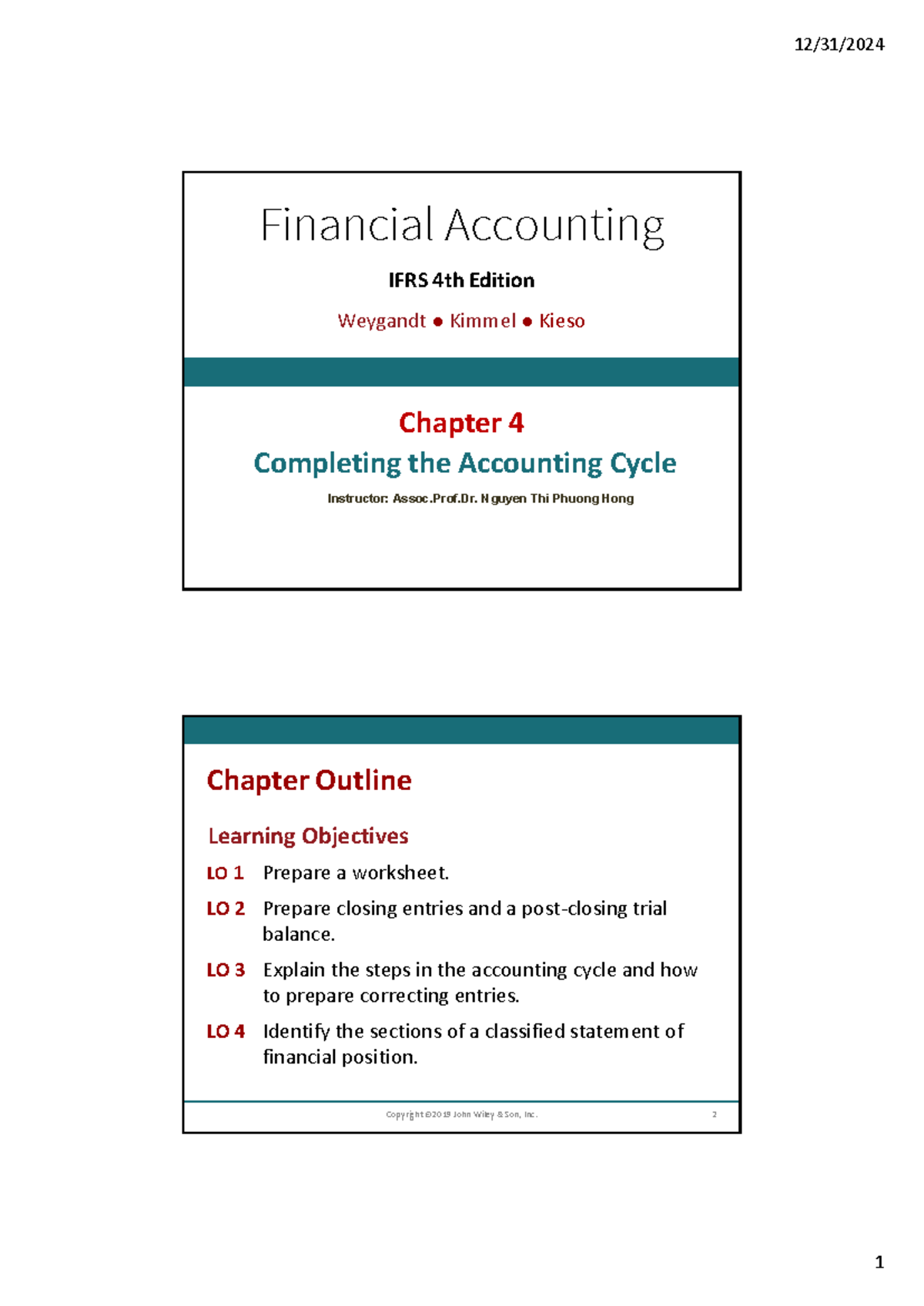 Chapter 4: Completing the Accounting Cycle - Nguyên Lý Kế Toán - Studocu