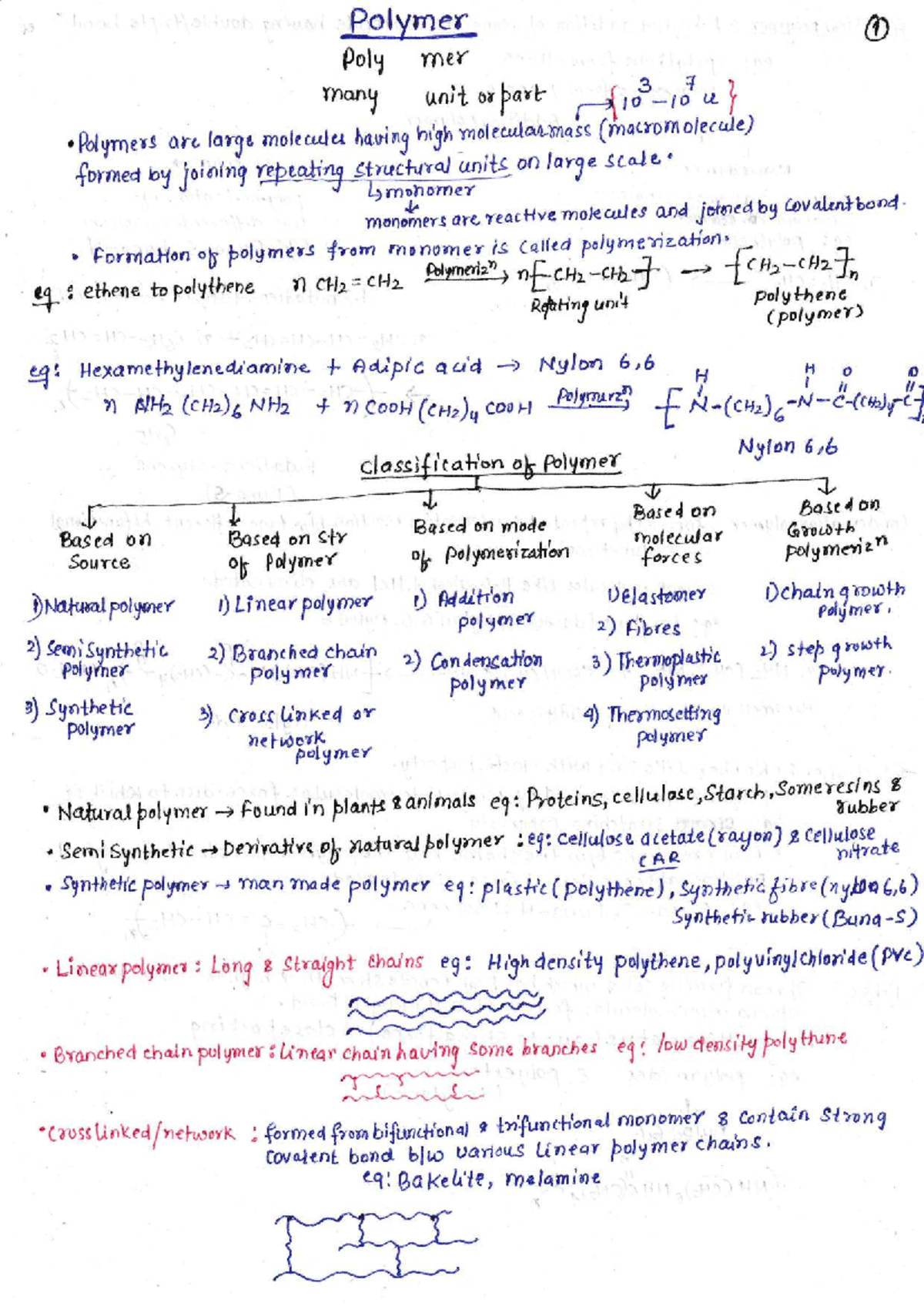 Polymer-2: Lecture Notes on Polymer Chemistry Concepts - Studocu