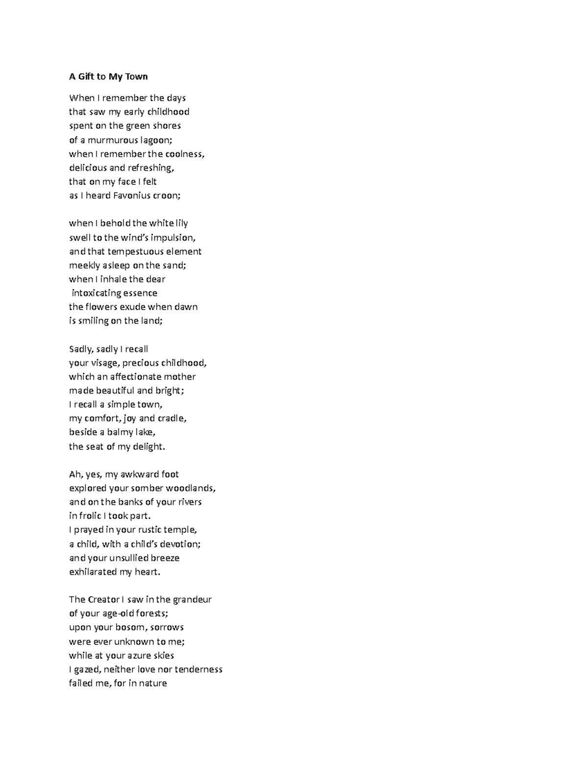 POEM - Rizal's Reflection on Love for Country and Youth - Studocu