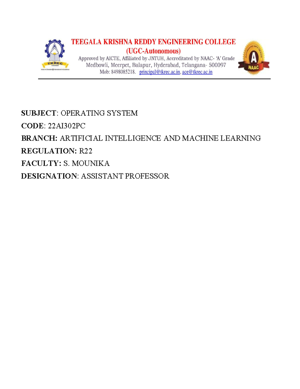 OS UNIT-1: Overview of Operating Systems and Their Functions - Studocu