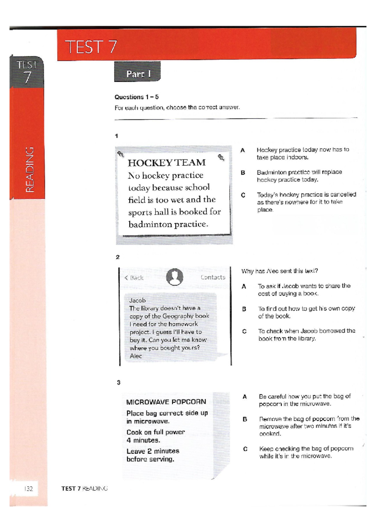 TEST 7 PET Reading & Use of English Practice Questions and Answers ...