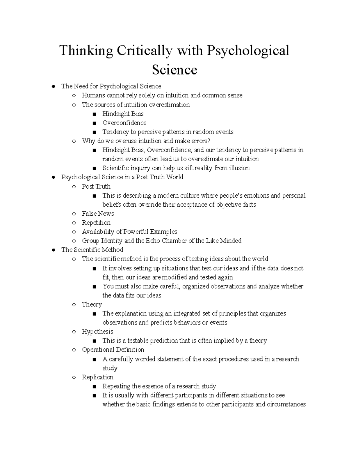 Chapter 1 Thinking Critically with Psychological Science - Thinking ...