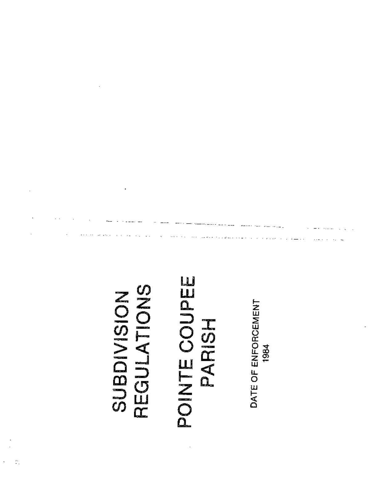 Pointe Coupee Parish Subdivision Regulations (1984) - Comprehensive ...