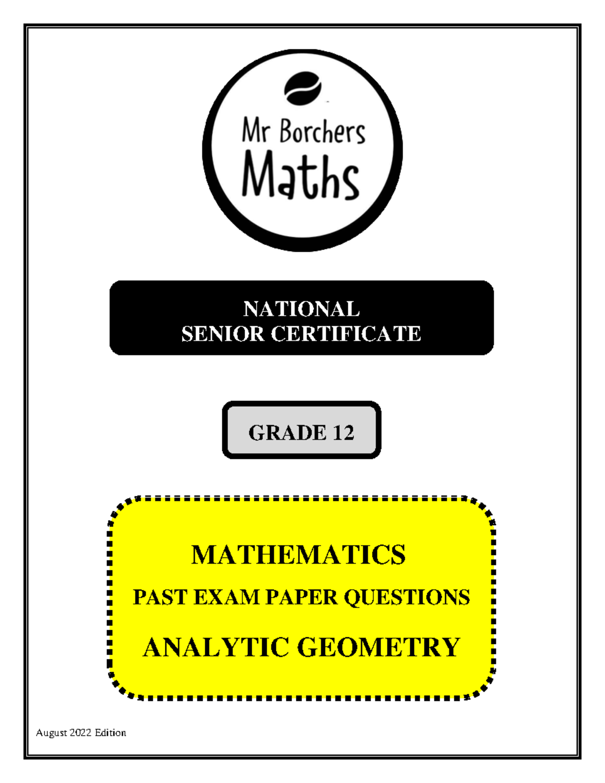 NSC G12 Mathematics Past Exam Paper Questions: Analytic Geometry - Studocu
