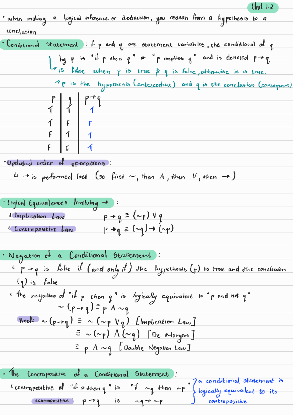 Unit 1.2 Conditional Statements - Unit 1 when making a logical ...