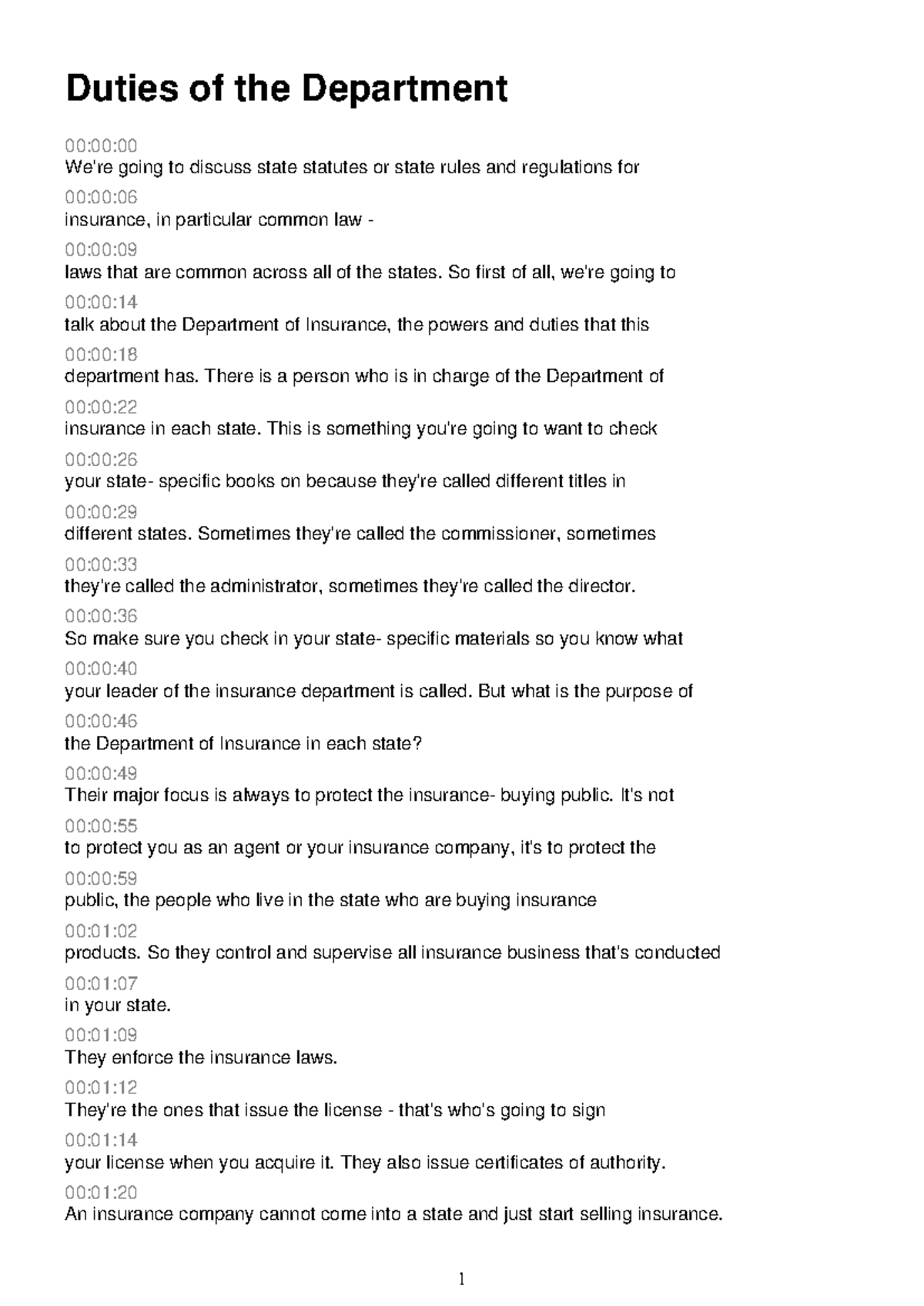 The Role and Duties of State Department of Insurance in Regulations ...