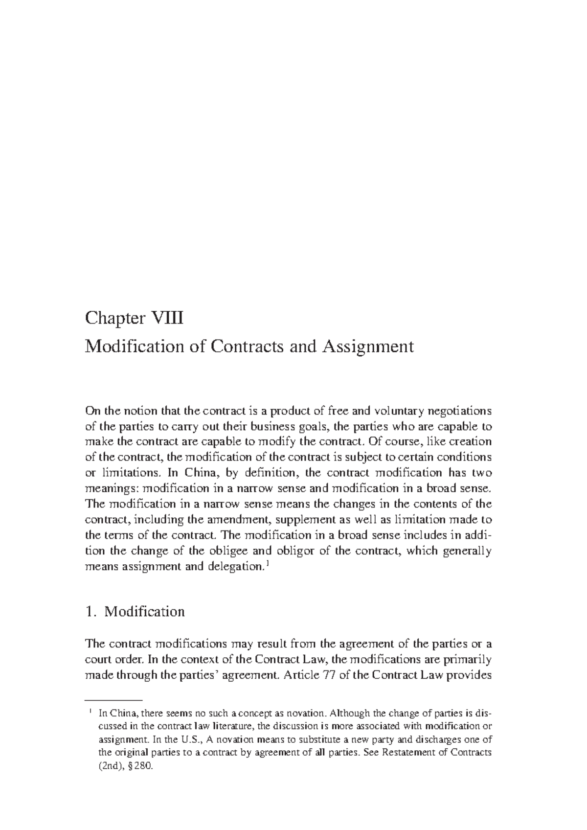 L5 reading modification, assignment, termination of contract - Chapter ...