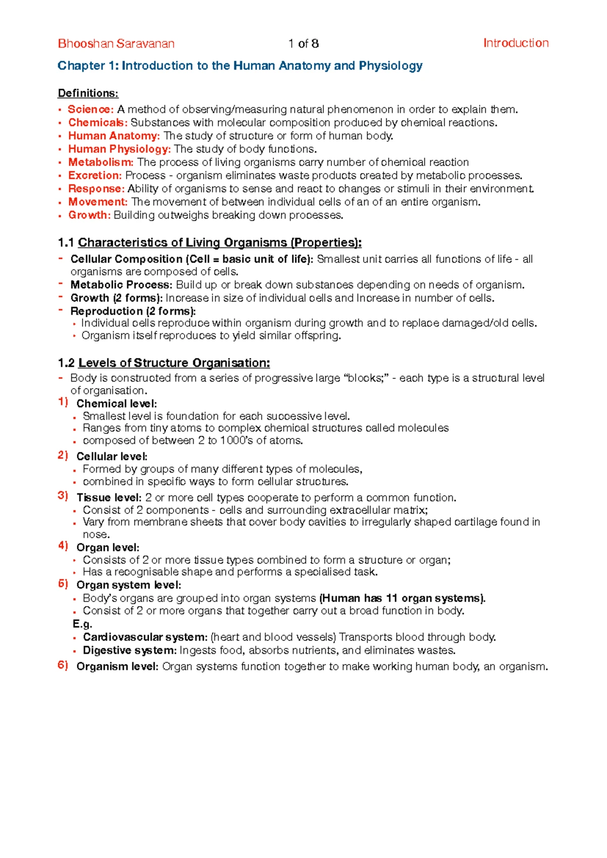NATS1009 Human Anatomy & Physiology 1: Practical 3 - Nervous System ...