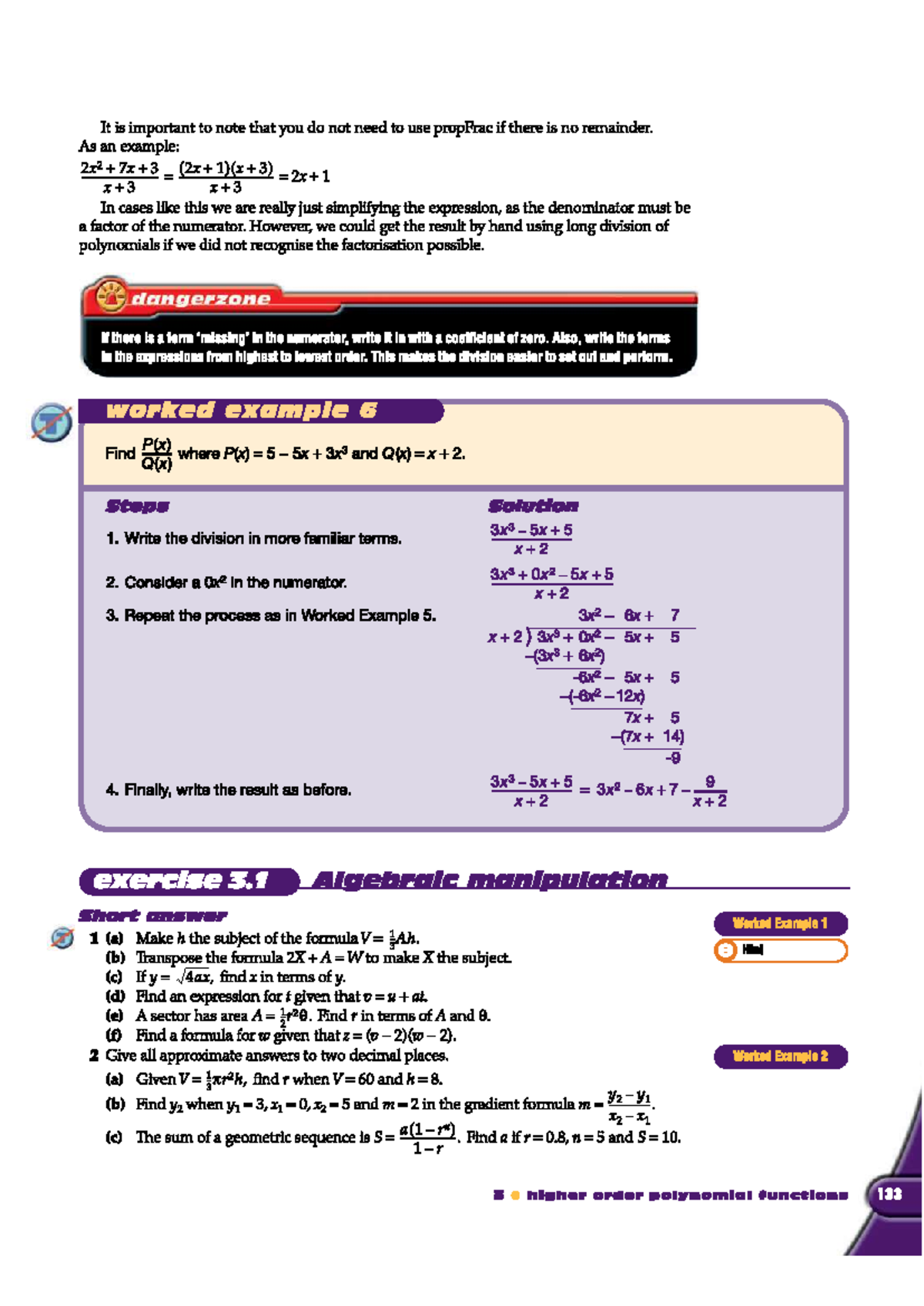 Long Division Practice: Algebraic Techniques and Examples - Studocu