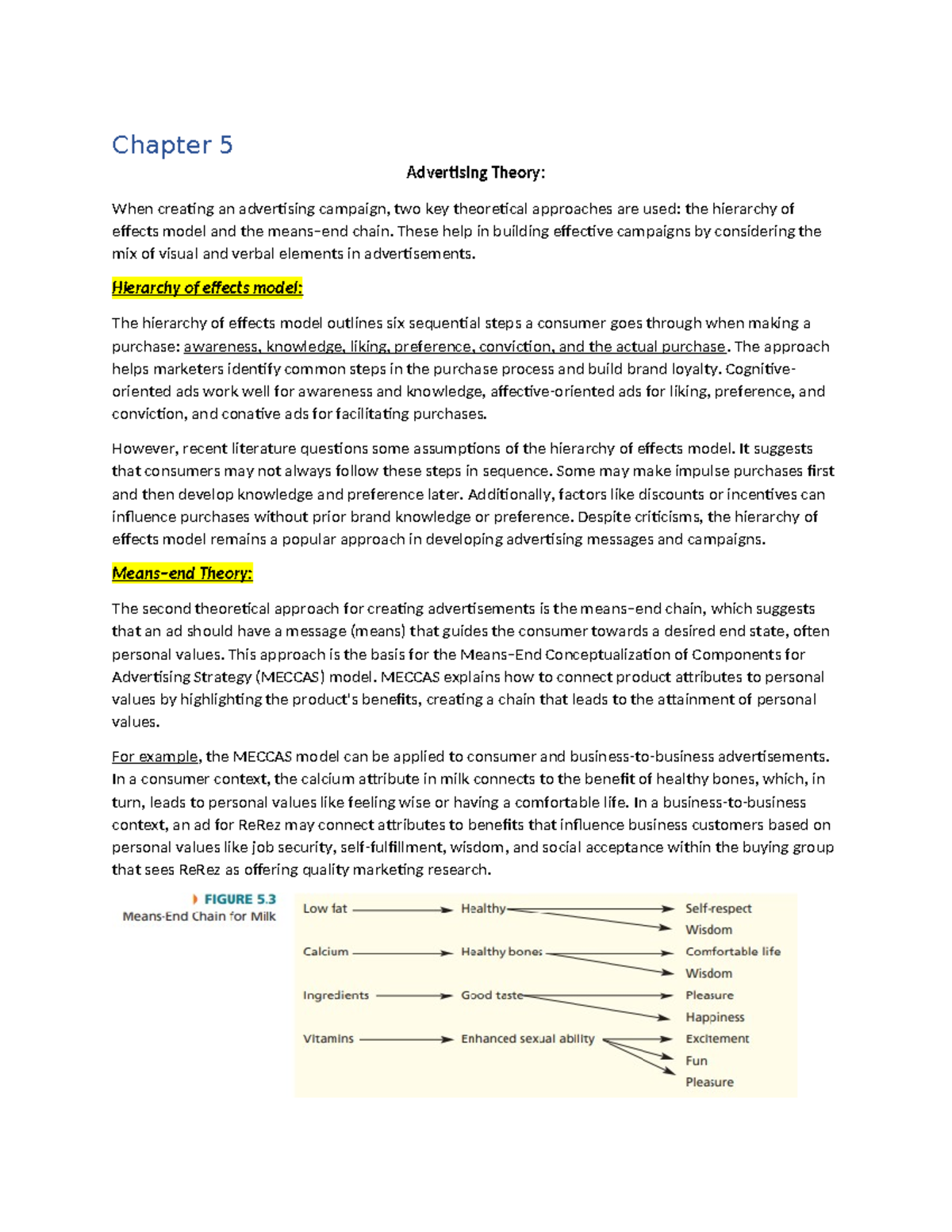 Marketing 101: Chapter 5 & 6 Advertising Theory Notes - Studocu