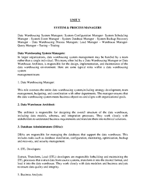 Unit iv DW - B.E CSE ELECTIVE PAPER - UNIT IV DIMENSIONAL MODELING AND SCHEMA Dimensional ...