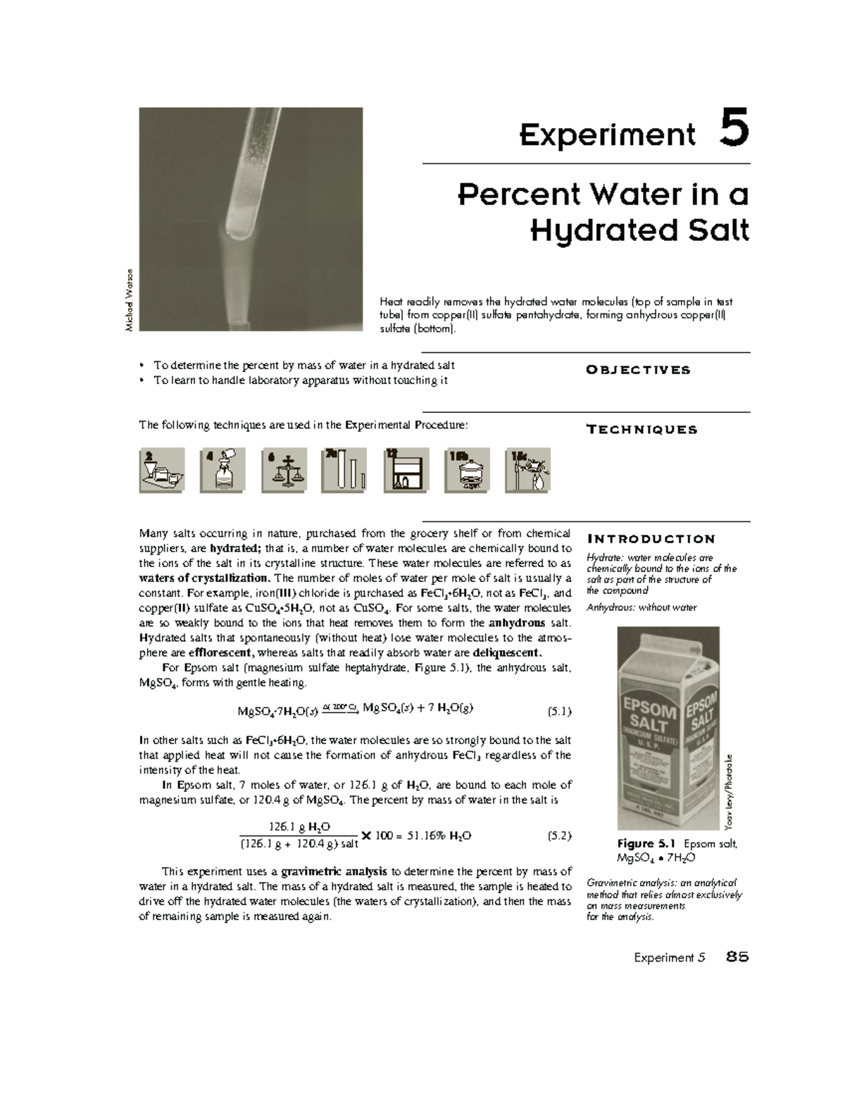 Lab 5: Determining Percent Water in Hydrated Salts Experiment - Studocu