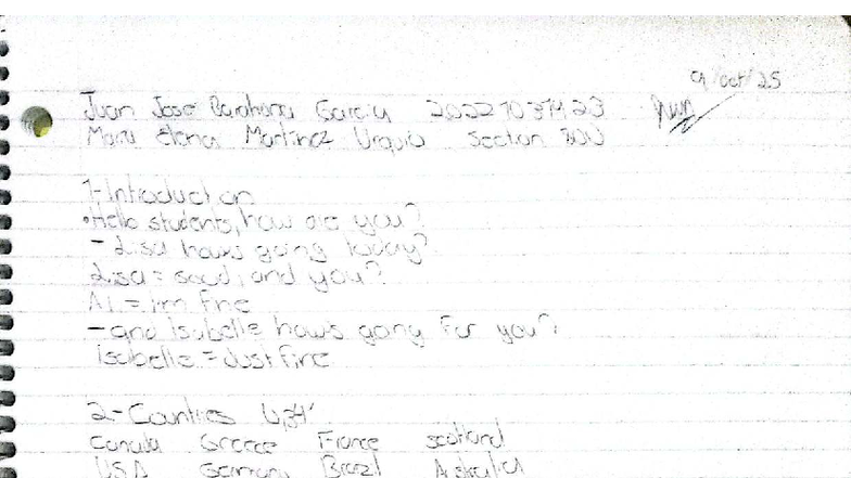 Introductory English Conversation Practice - Section 800 - Studocu