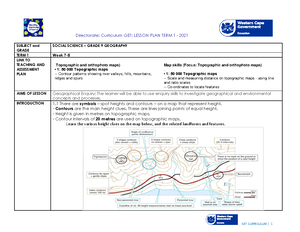 Lesson Plan SP Grade 9 SS Geography T1 W1 - Directorate: Curriculum GET ...