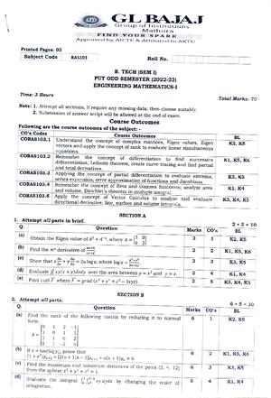 B.Tech. CSE (Artificial Intelligence) Syllabus 3rd year 2024-25 - DR. A.P. ABDUL KALAM TECHNICAL ...