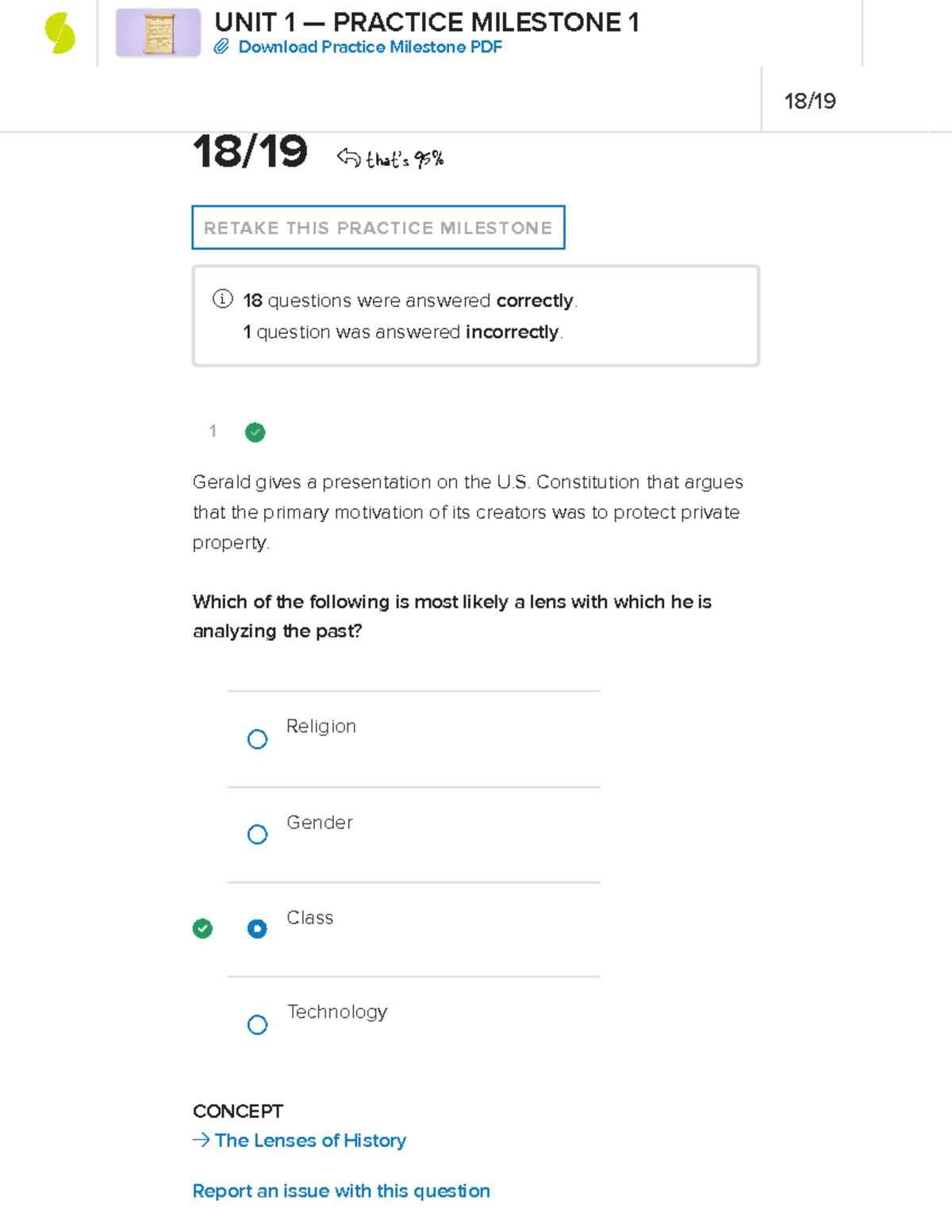 Unit 1 practice milestone 1: Understanding early American history ...