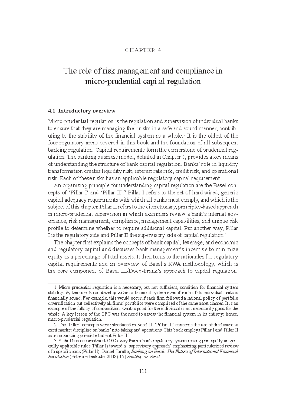 The role of risk management and compliance in micro-prudential capital ...
